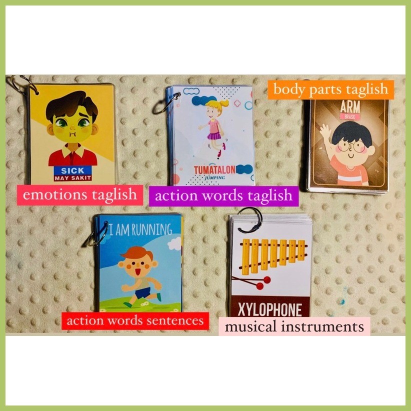 ACTION WORDS TAGALOG FILIPINO Laminated Educational Flashcards Filipino ...