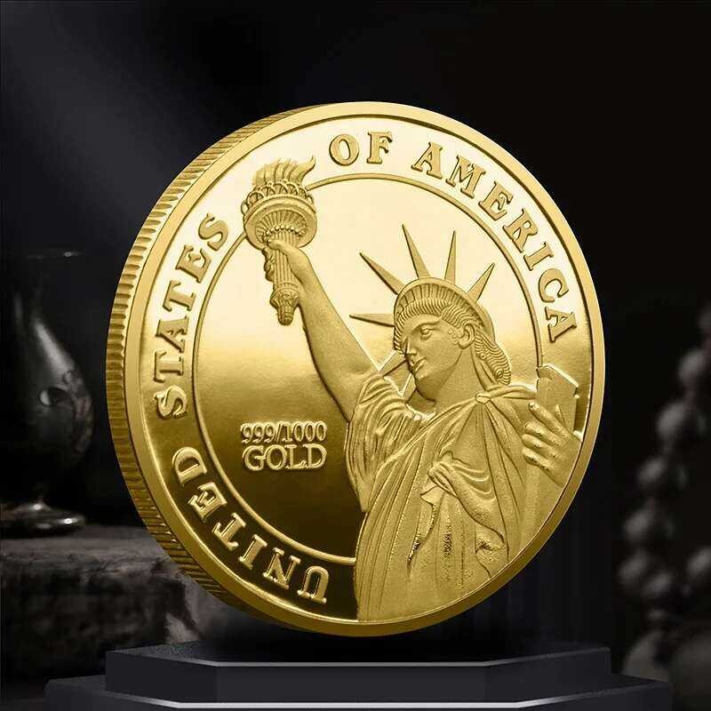 Statue COD Of Liberty Metal Crafts Commemorative Medal Coin Souvenir ...