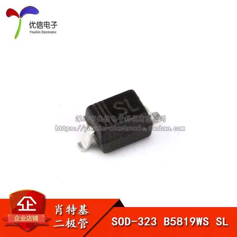 Surface Mount B5819W SOD-323 Package Silkscreen SL Schottky Diode (10 ...