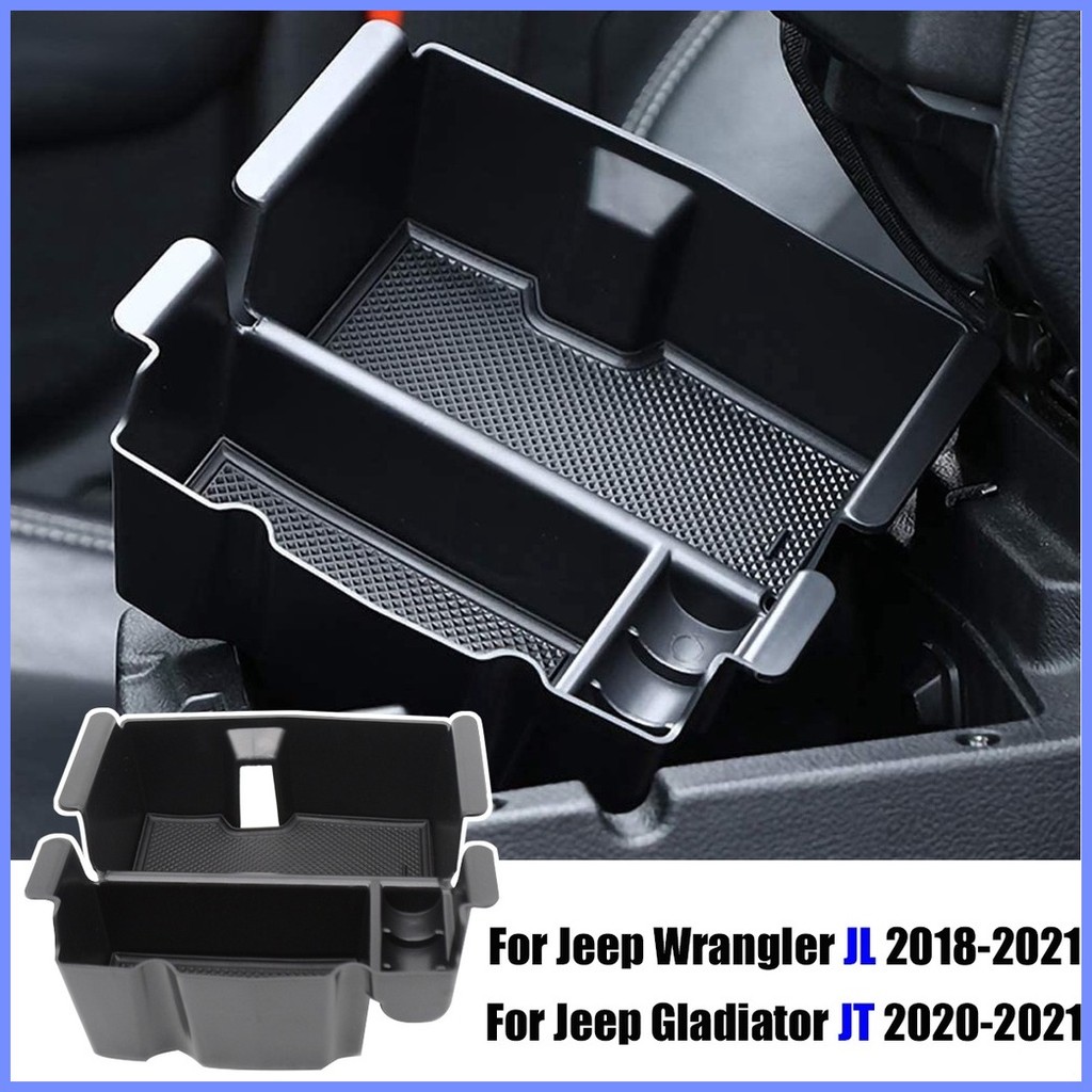 For Jeep Wrangler JL JLU Gladiator JT Center Console Organizer Armrest ...