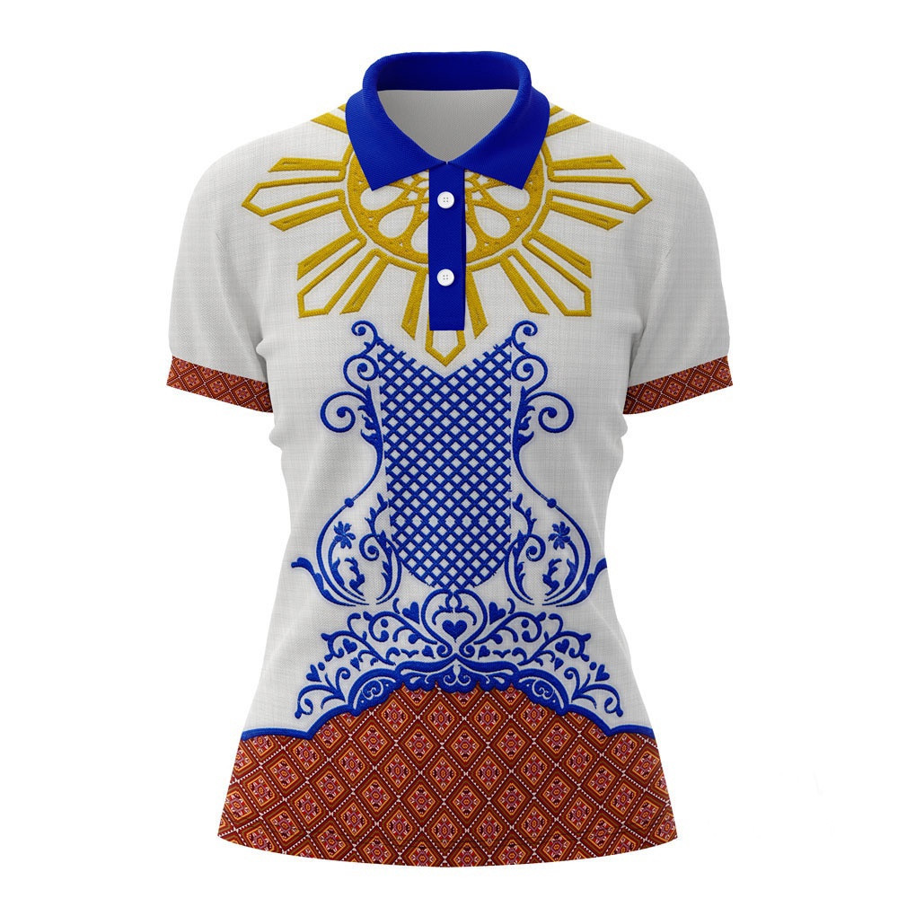2025 Asean Attire For Women Philippines Uniform Polo Shirt Full ...