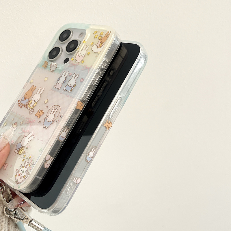 Cute Splice Dog Miffy Rabbit Hard PC Phone Case Compatible for iPhone ...