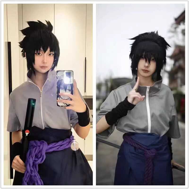 Sasuke Cosplay Costume Naruto Obito Uchiha Shippuden Anime Two Ars 3Rd ...