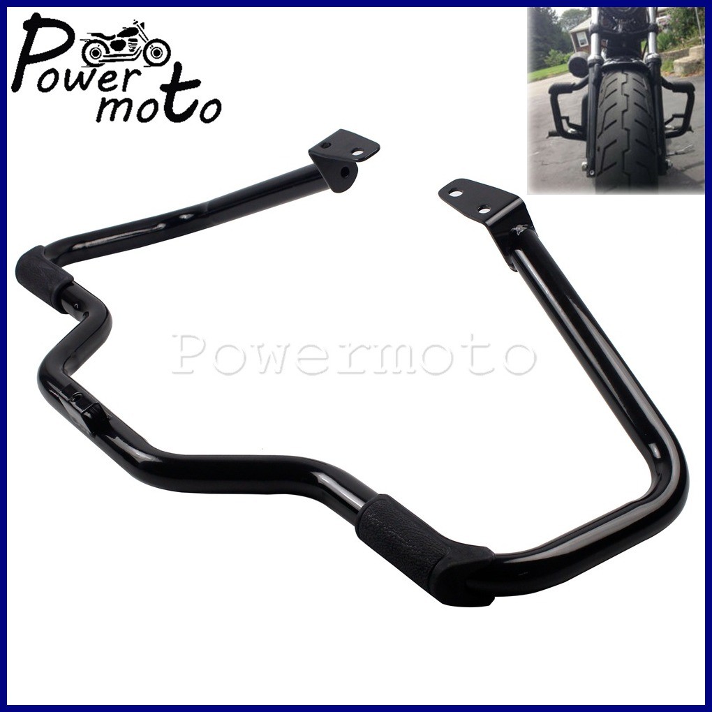 Motorcycle Front Engine Guard Crash Bar 1 1/4" Tube For Harley Dyna FXD ...