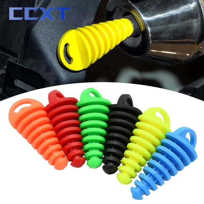 Motorcycle Tailpipe PVC Exhaust Silencer Wash Plug Pipe Protector For ...