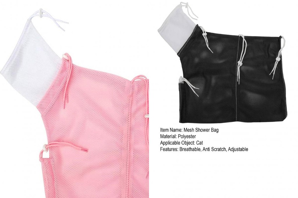 [TY] Durable Cat Grooming Bag Cat Bath Bag Adjustable Cat Bathing Bag ...