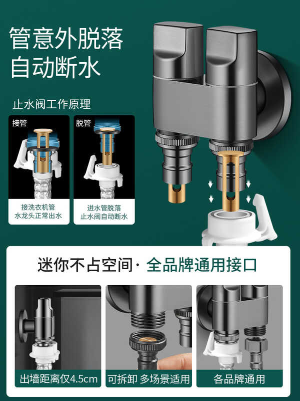 Dual outlet washing machine angle bawat out dedicated dual faucet ...