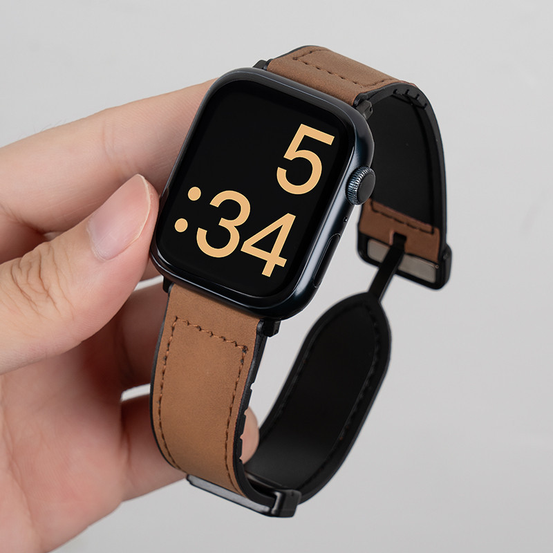New Magnetic Buckle Leather Strap For Xiaomi Mi band 9pro 8 pro Strap ...