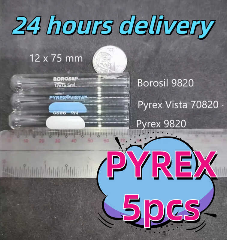 COD 5PCS Original PYREX test tube, Made in Germany borosilicate high ...