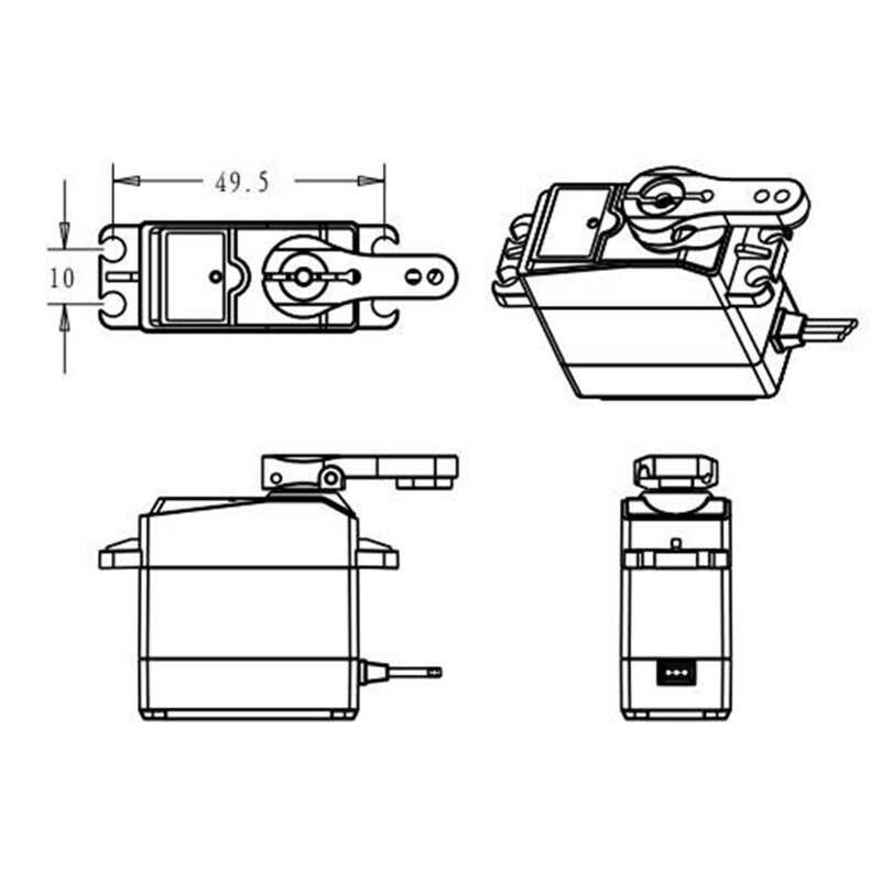 974 Ds3218 PRO Digital 180 Degree WI Stainless Steel Gear 20Kg Robotic ...