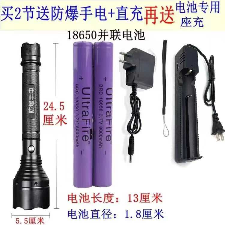 Strong Light Flashlight, LED Rechargeable Xenon Lamp, High-Power ...