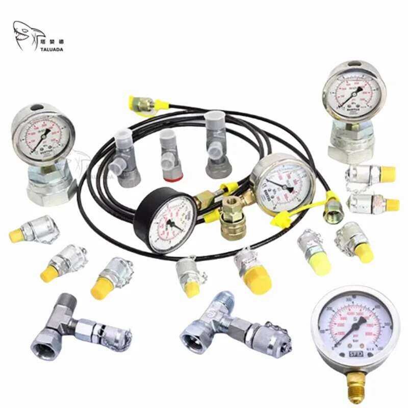 For Doosan Sany Komatsu Kubota Hitachi Test Tools Pressure Gauge Set ...