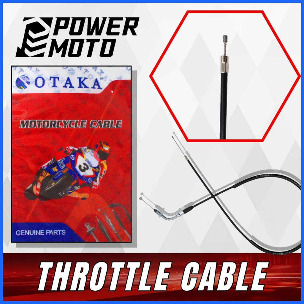 ≅ ♀ THROTTLE CABLE OTAKA MOTORCYCLE FOR BARAKO175 C100/DREAM FURTY125 ...