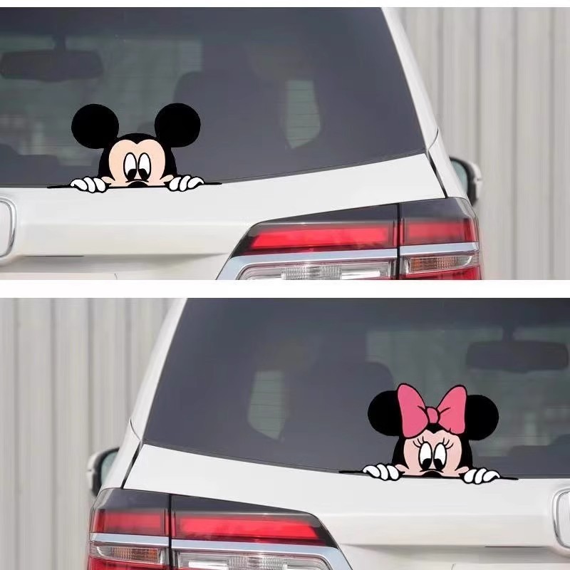 Mickey Mouse Bumper Stickers Mickey Minnie Couple Creative Personality ...