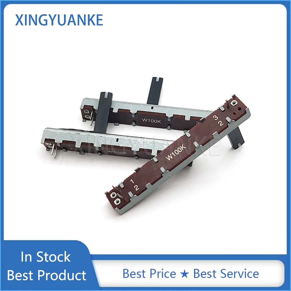 3Pcs/lot 6CM Straight Sliding Potentiometer W100K With Midpoint 60MM ...