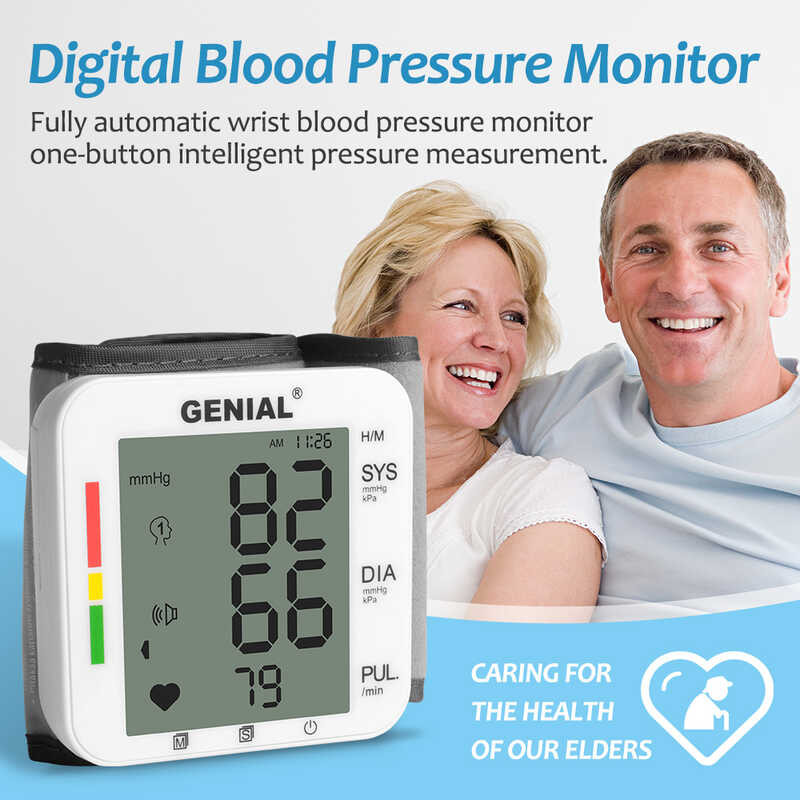 LY Wrist Blood Pressure Monitor Digital BP Monitor Rechargeable BP Hine ...