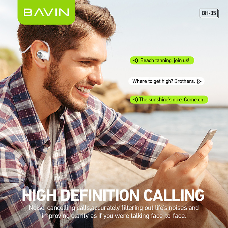 Original BAVIN Sports Bluetooth Wireless Lightweight Headphone Earphone ...