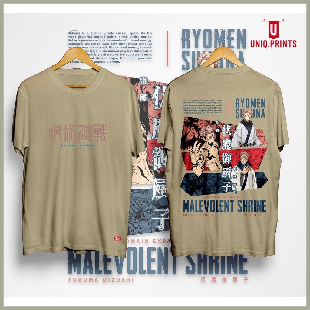 UNIQ.PRINTS JUJUTSU KAISEN RYOMEN SUKUNA GRAPHIC COTTON TSHIRT FOR MEN ...