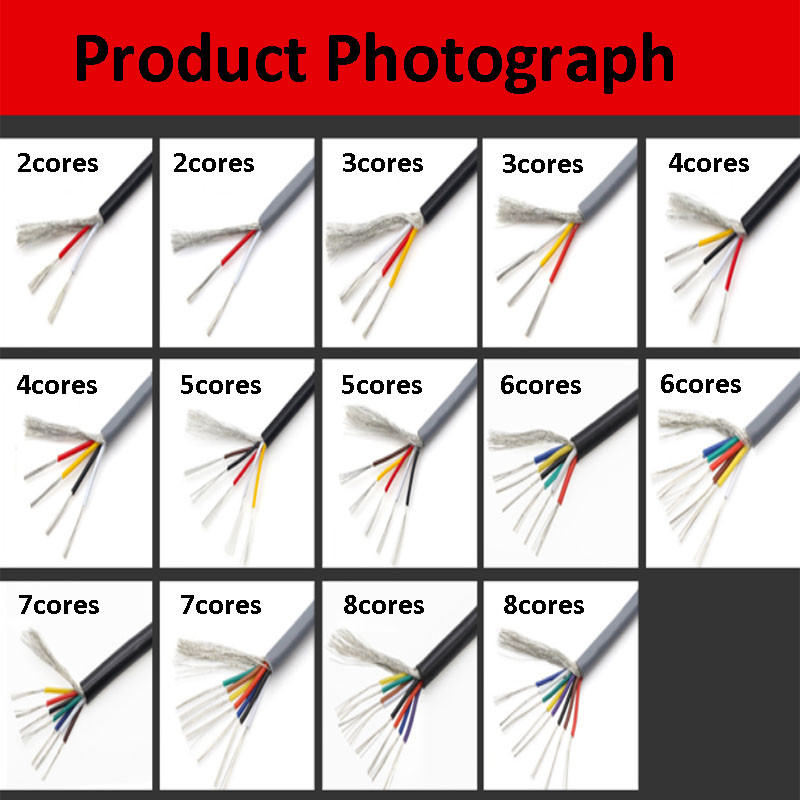 2 3 4 5 6 7 8 Cores UL2547 Shielded Wire PVC Insulated Channel Signal ...