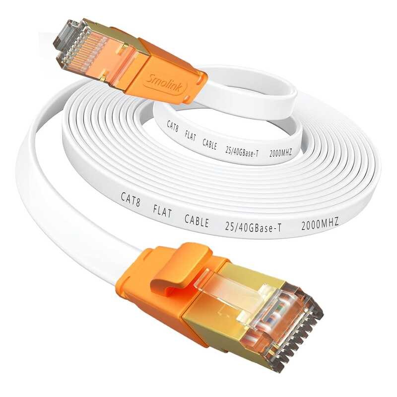 20ft, Smok Cat 8 Ethernet 2000Mhz 40Gbps, Internet professional flat ...
