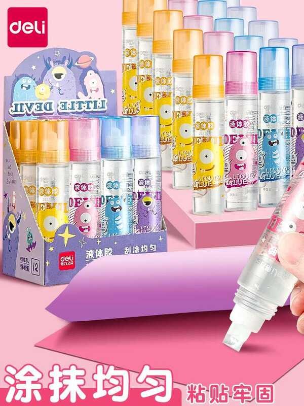 Deli Cute Transparent Liquid Glue with Brush Head 6-Pack Handcrafts ...