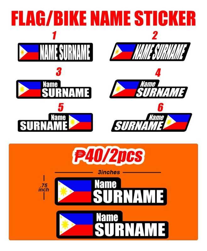 2Pcs Flag Name Decal Sticker (Waterproof)(Non-Fade) (Personalized ...