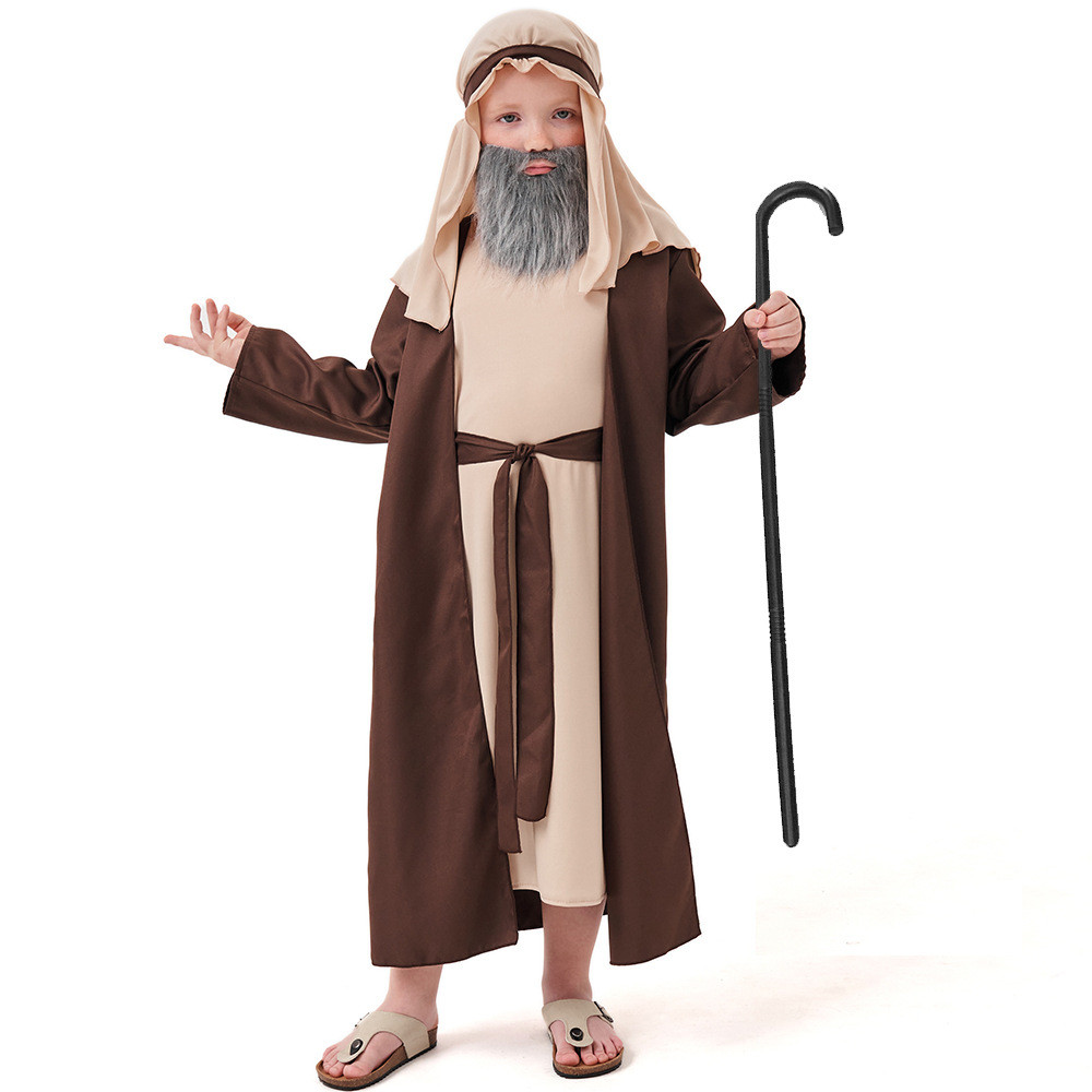 Kids Boy Middle Eastern Shepherd Elder Clothes Costume Cosplay for ...