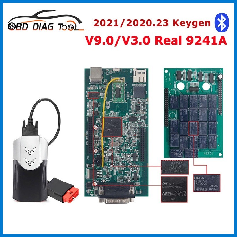 Best Double PCB Bluetooth V5.008 2020.23 Native Keygen OBD2 Diagnostic For TCS Pro V3.0 Real ...