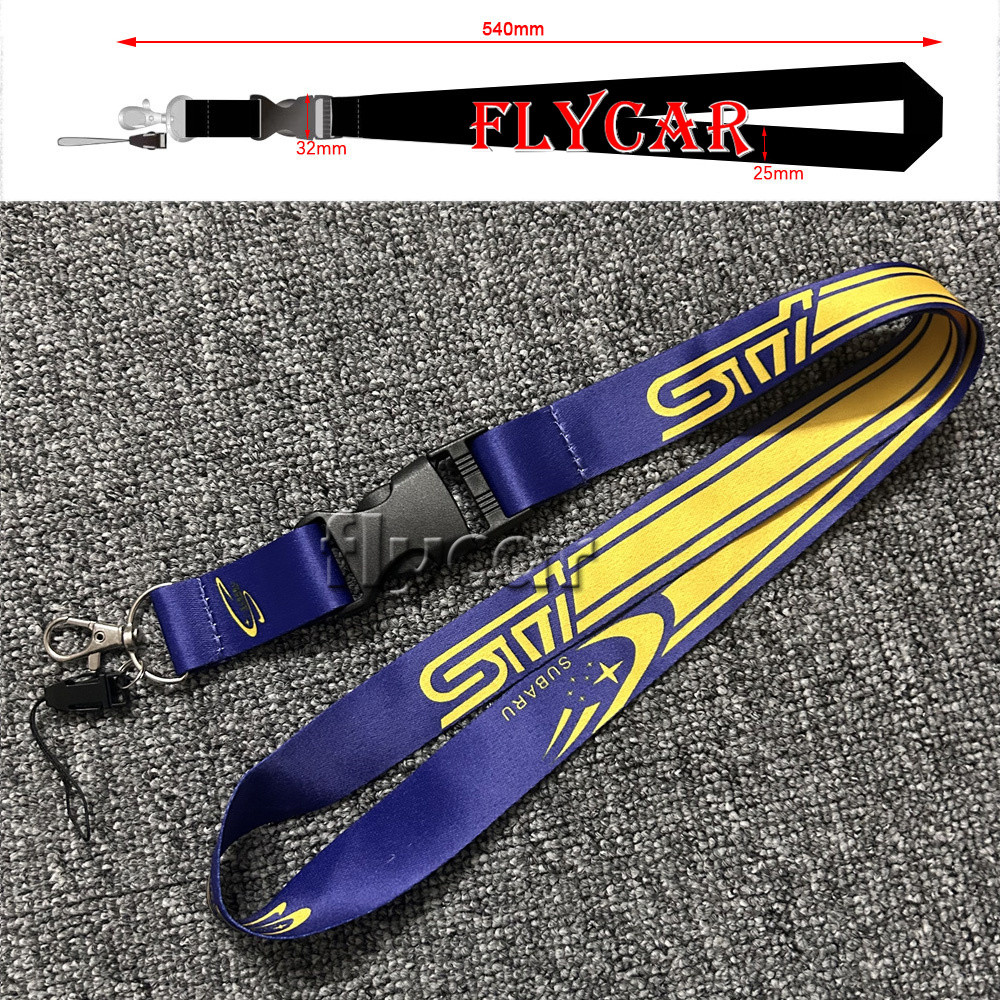 STI Car Modified Cultural Buckle Neck Lanyard Employee's Card ID Mobile ...