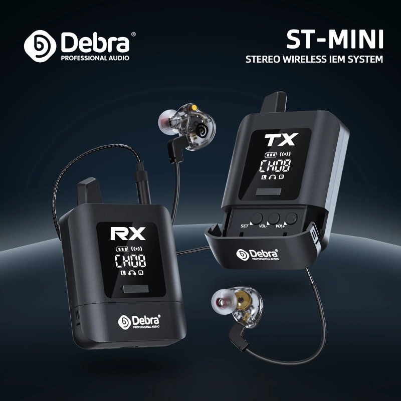 Debra ST-MINI Stereo Wireless In-Ear Monitor System, 2.4G Digital ...