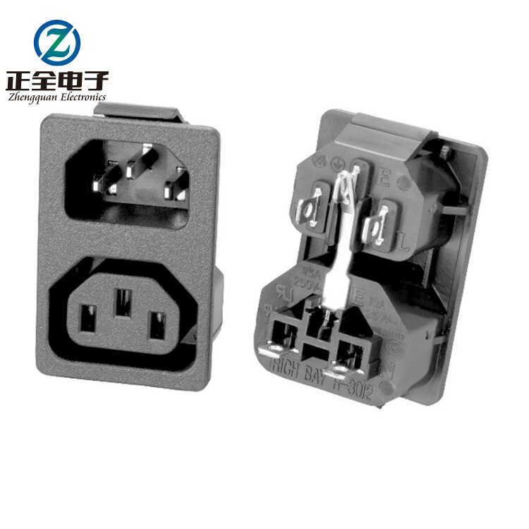 AC-007 2-in-1 male and female socket, AC power socket, product name, AC ...