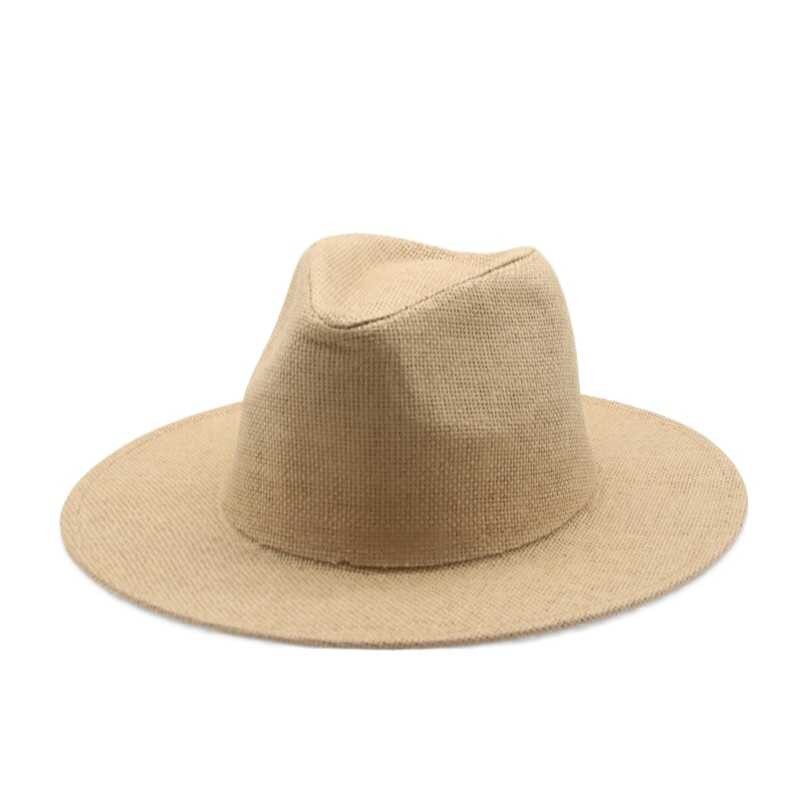 A1 Panama Hat Wide Brim Solid Outdoor Beach Travel Sun Protective ...