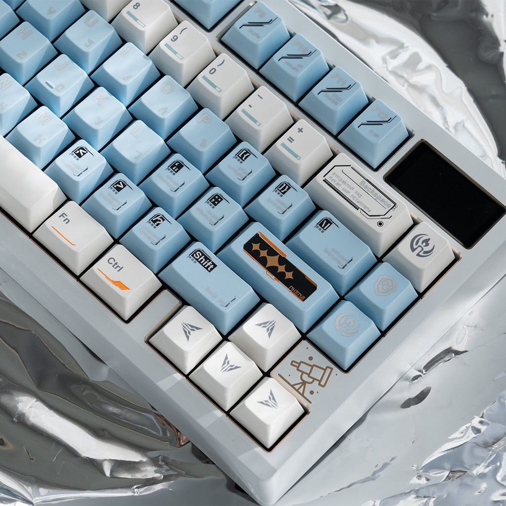 Keygenius SpaceStation Keycaps PBT Blue Sliver font Cherry Profile ...