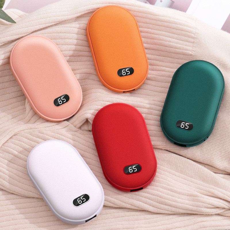 10000mAh Portable 2 in 1 Hand Warmer Power Bank Double Sided Fast ...