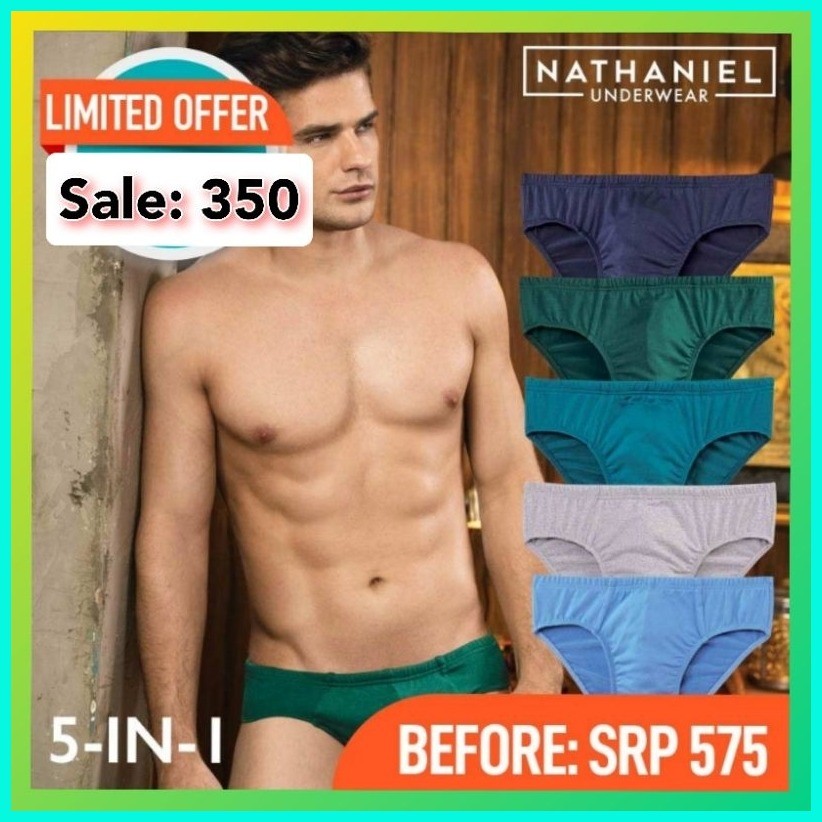 natasha Men's Multicolor 5-in-1 Plain, Bikini Brief | Shopee Philippines