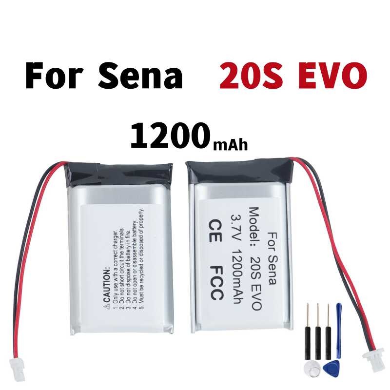 1200mAh Battery For Sena 20S EVO Helmet Headset Headphone Batterie ...