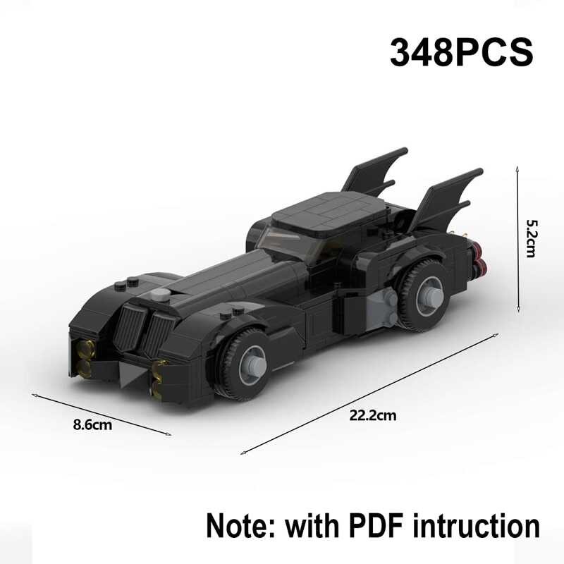Batmobile MOC Tank Tumbler Set Sports Car Building Blocks Bat Racing ...