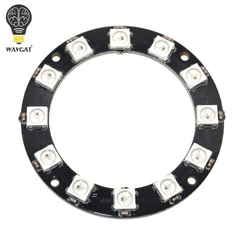 12 bit WS2812 5050 RGB LED with built-in full-color driver and circular ...