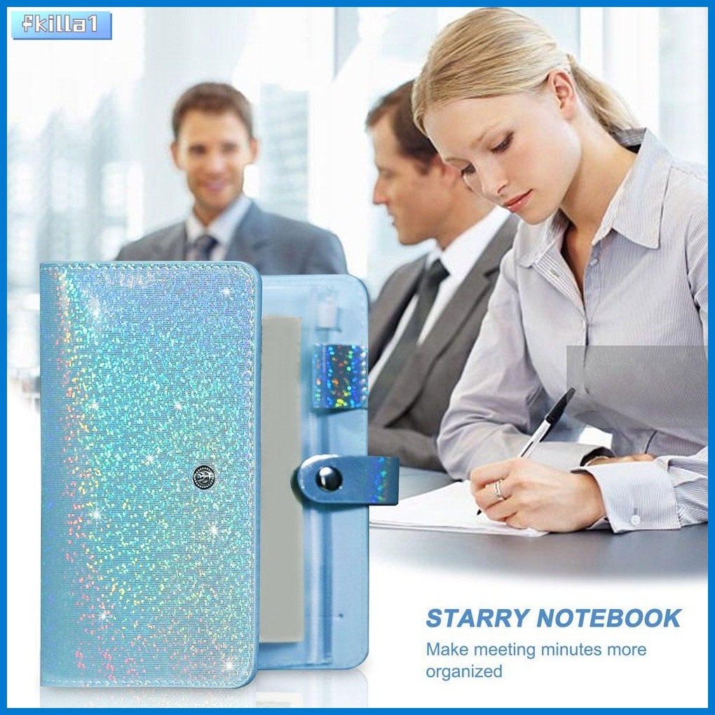 FKILA A6 Budget Binder Practical Round Ring Bill Planner PU Leather ...