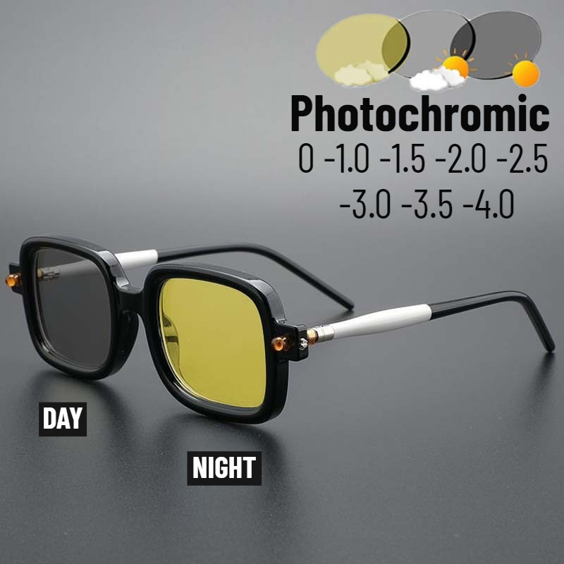 Square Night Vision Sunglasses Myopia Glasses for Men Women ...
