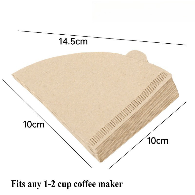 100pcs V-Shaped Coffee Filter Paper Coffee Cup Filter Paper Hand Brewed ...