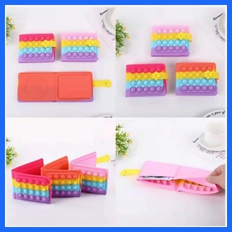 ⚡ ∳ Wallet Pop It Bag Push Bubble Fidget Toys Coin Purse Stress Relief ...