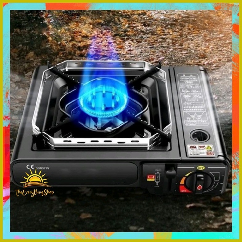 ♨ ∇ Portable Butane Gas Stove Mini Camping Korean Samgyupsal BBQ ...