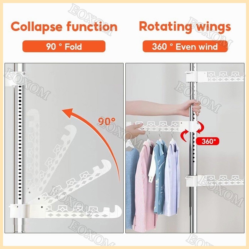 Adjustable Sampayan Clothes Rack Stand Floor To Ceiling Tension Drying ...