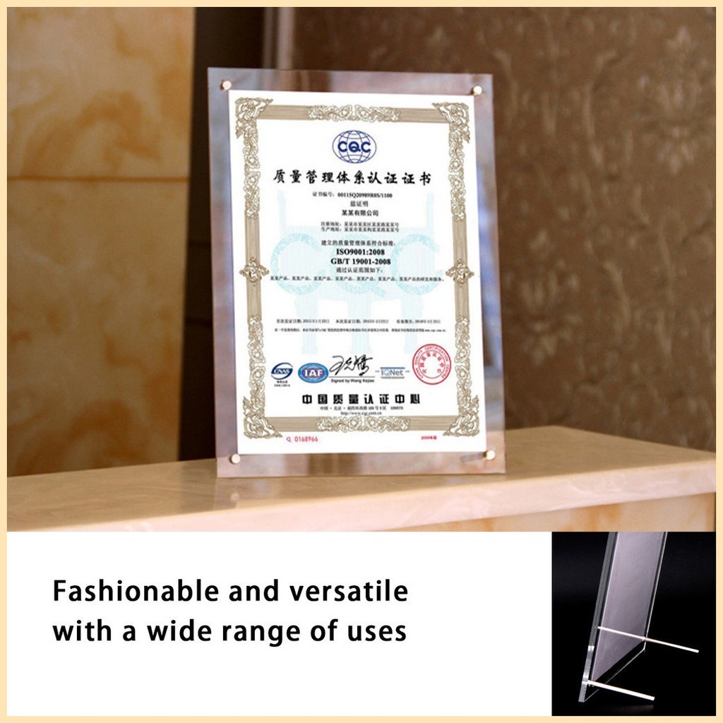 A4 Acrylic Photo Frame Authorization Certificate Medal Award Frame ...
