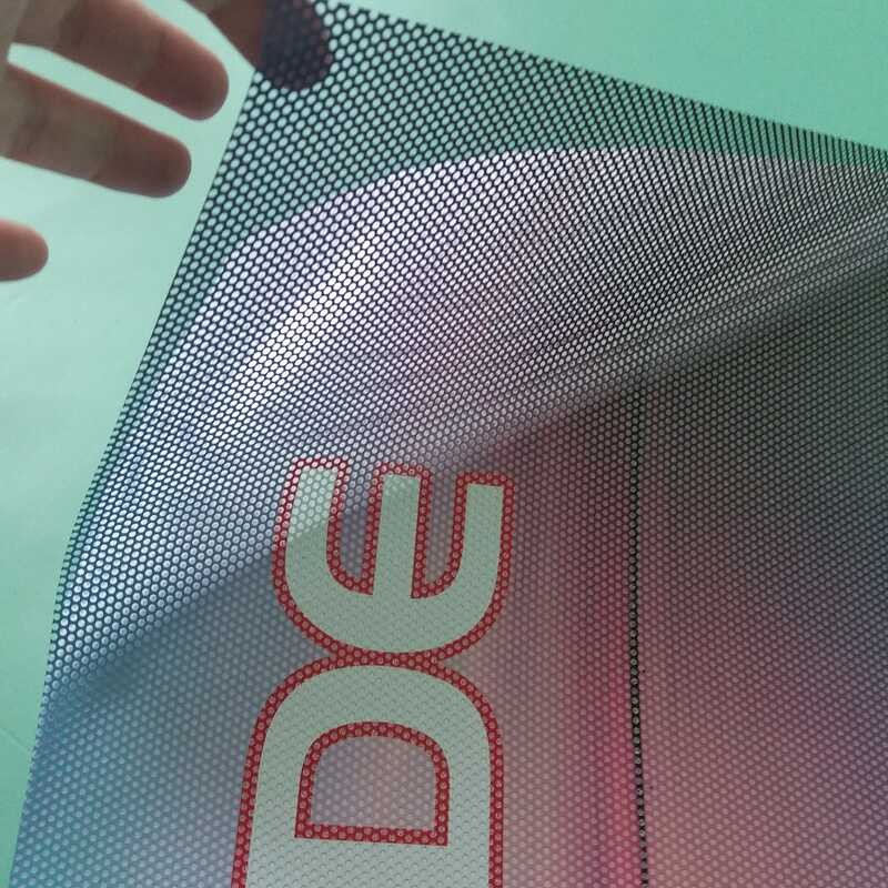 Removable One way vison See Through Window Vinyl Sticker For shop ...