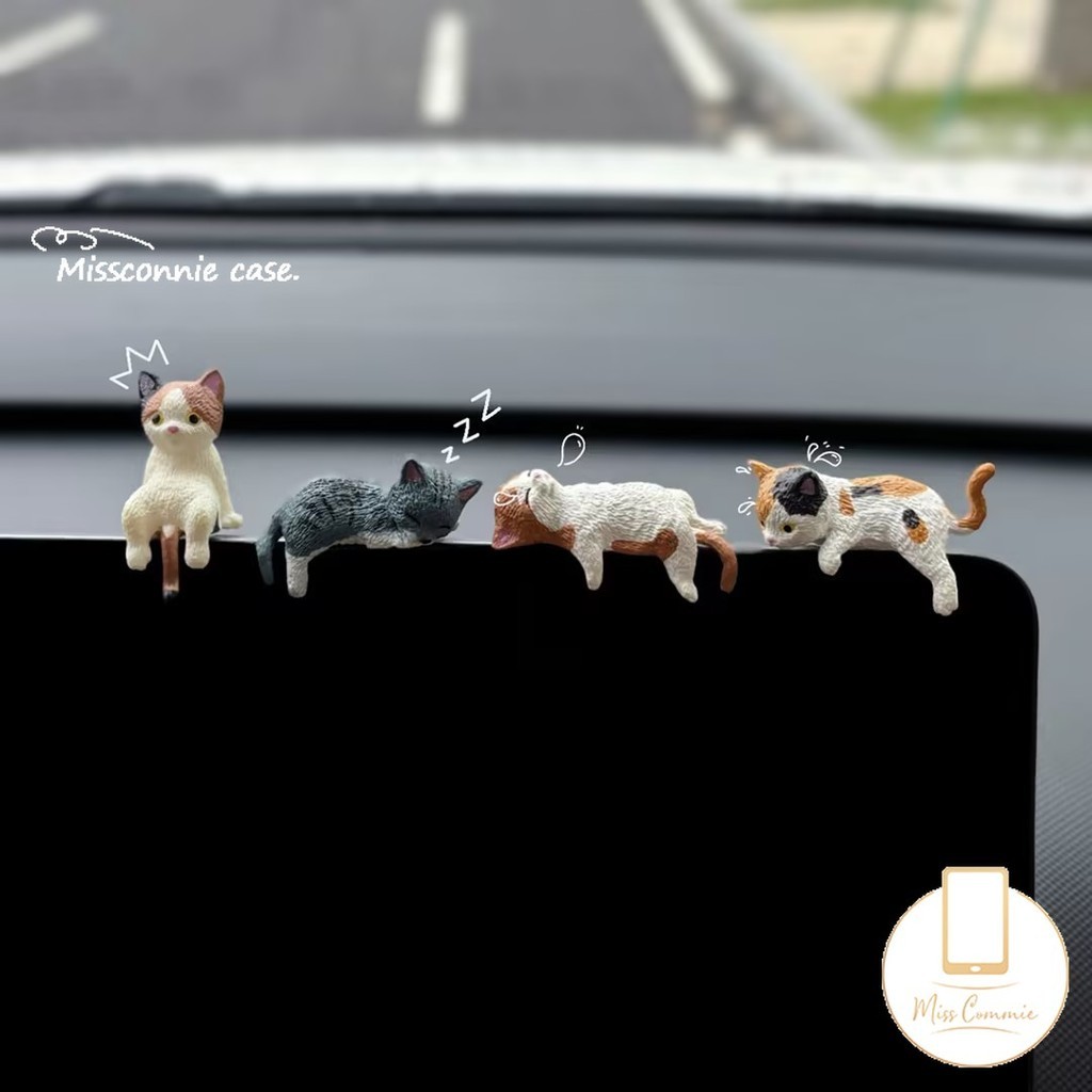 Cute Sleeping Cat Gift 3D DIY Doll Kitten Monitor Decorative Mini ...