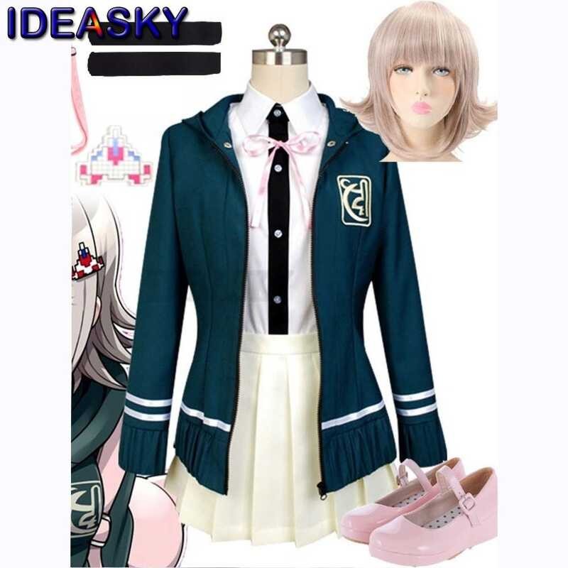 Nanami Chiaki Clip Cosplay Costume Danganronpa 2 School Uniform Bag ...