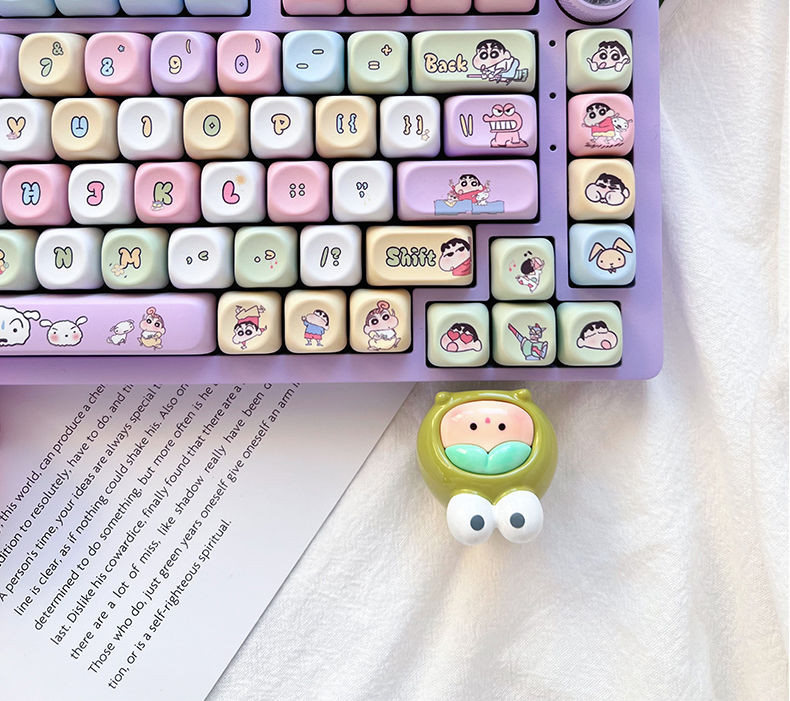Crayon Shin-Chan Keycaps MOA Profile Cute Personalized Five-sided PBT ...