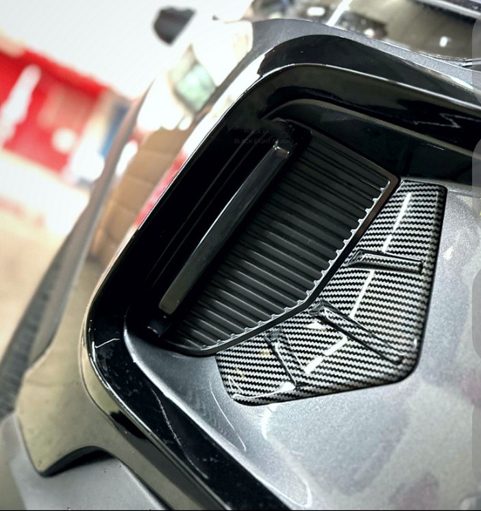 25 CROSS [Front Fog Lamp Panel] Fang Style Design ABS Material Adhesive ...